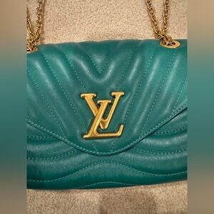 Louis Vuitton | Bags | Louis Vuitton New Wave Chain Bag Mm Nm Emerald ...